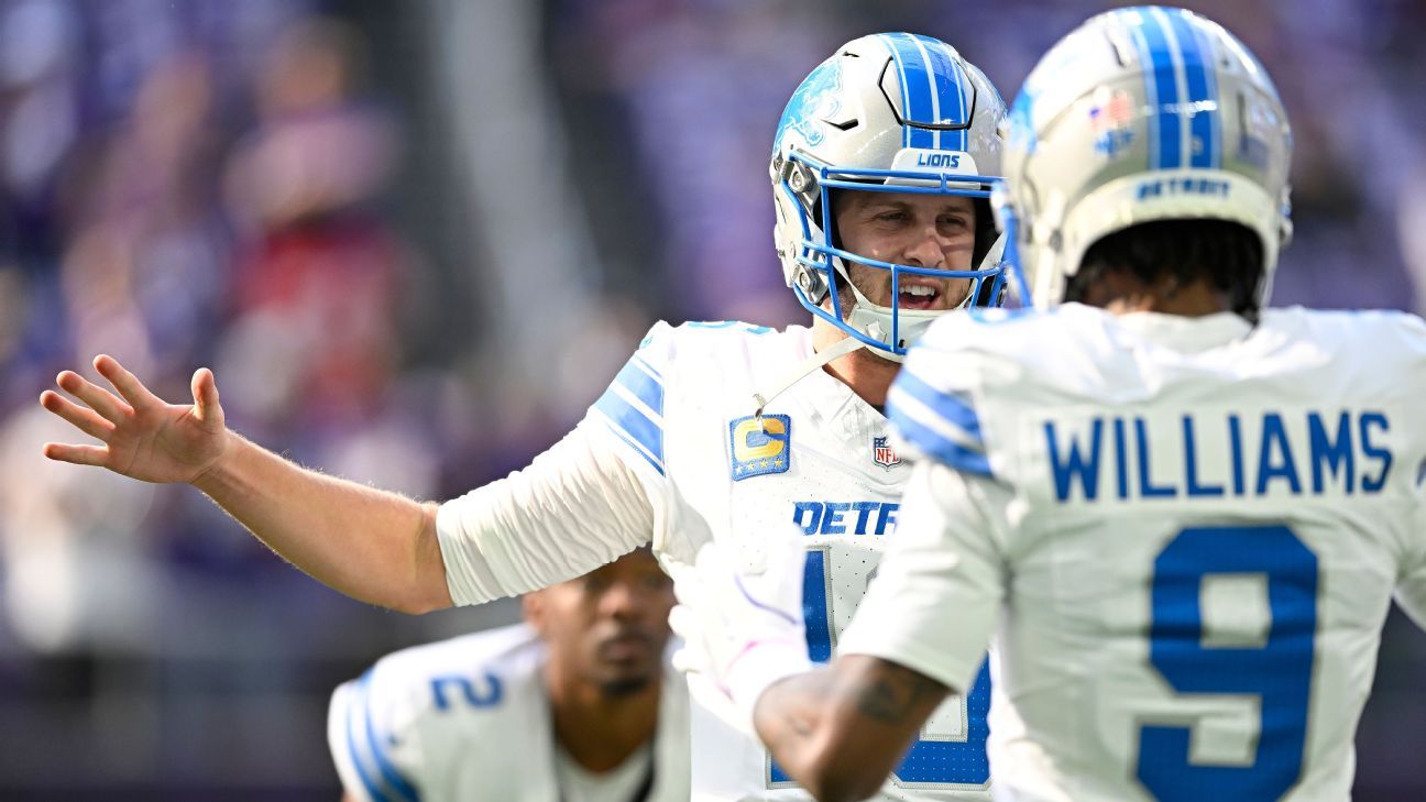 Lions WR Jameson Williams catches 82-yard TD from Jared Goff - ESPN
