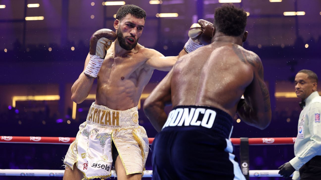 Carlos Adames retiene su título tras empatar con Hamzah Sheeraz - ESPN