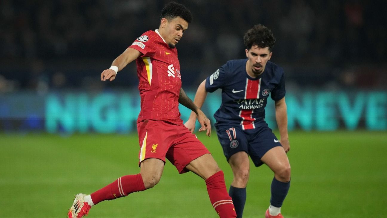 Cómo fue el partido de Luis Díaz en PSG vs Liverpool - ESPN