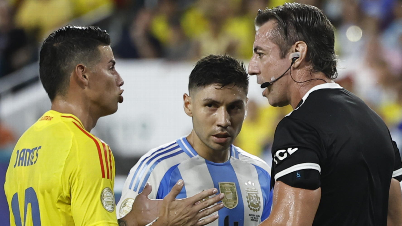 James Points to Referee and External Factors in Colombia vs Argentina ...