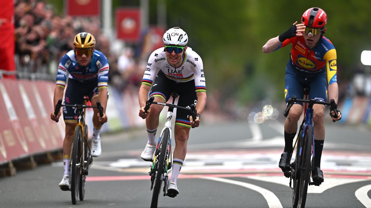 Mattias Skjelmose wins Amstel Gold cycling race in photo finish - ESPN