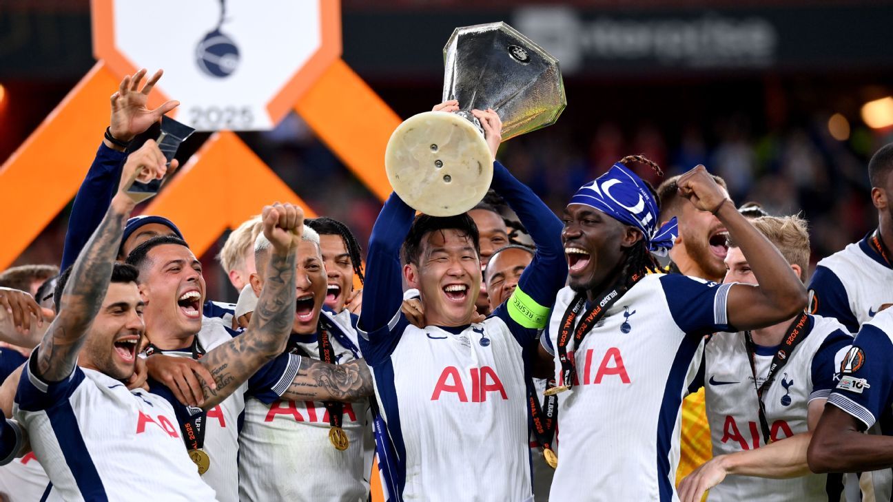 Harry Kane, Mohamed Salah lead reaction as Tottenham win Europa League ...