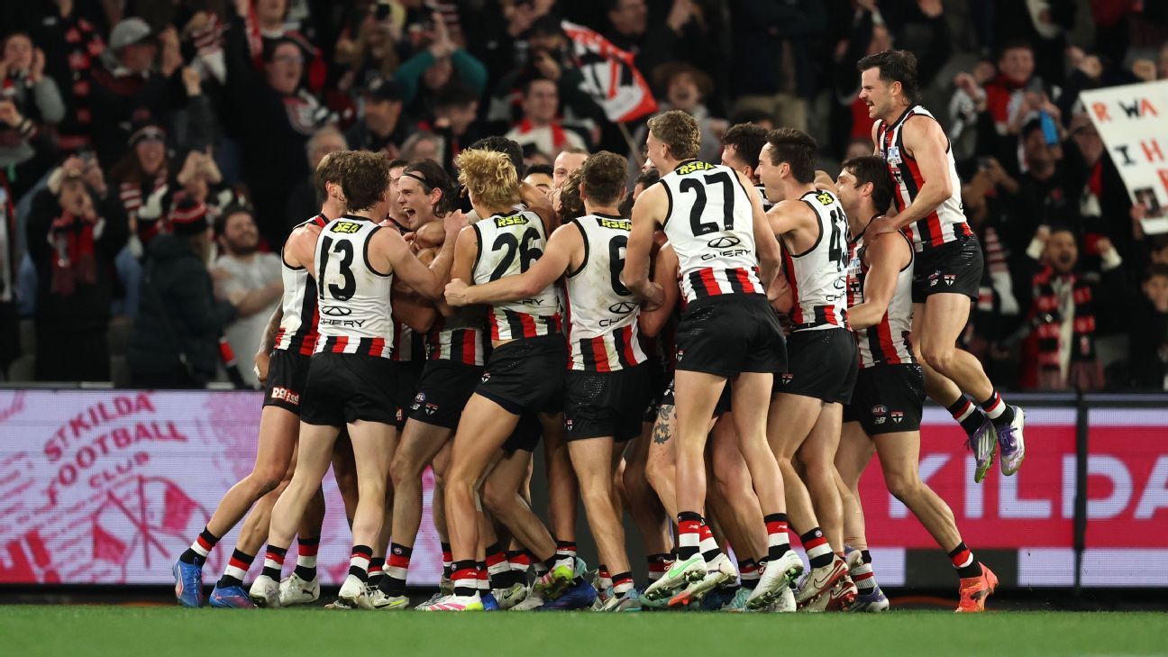 AFL Round 20: Saints storm home in crazy finish against Demons - ESPN