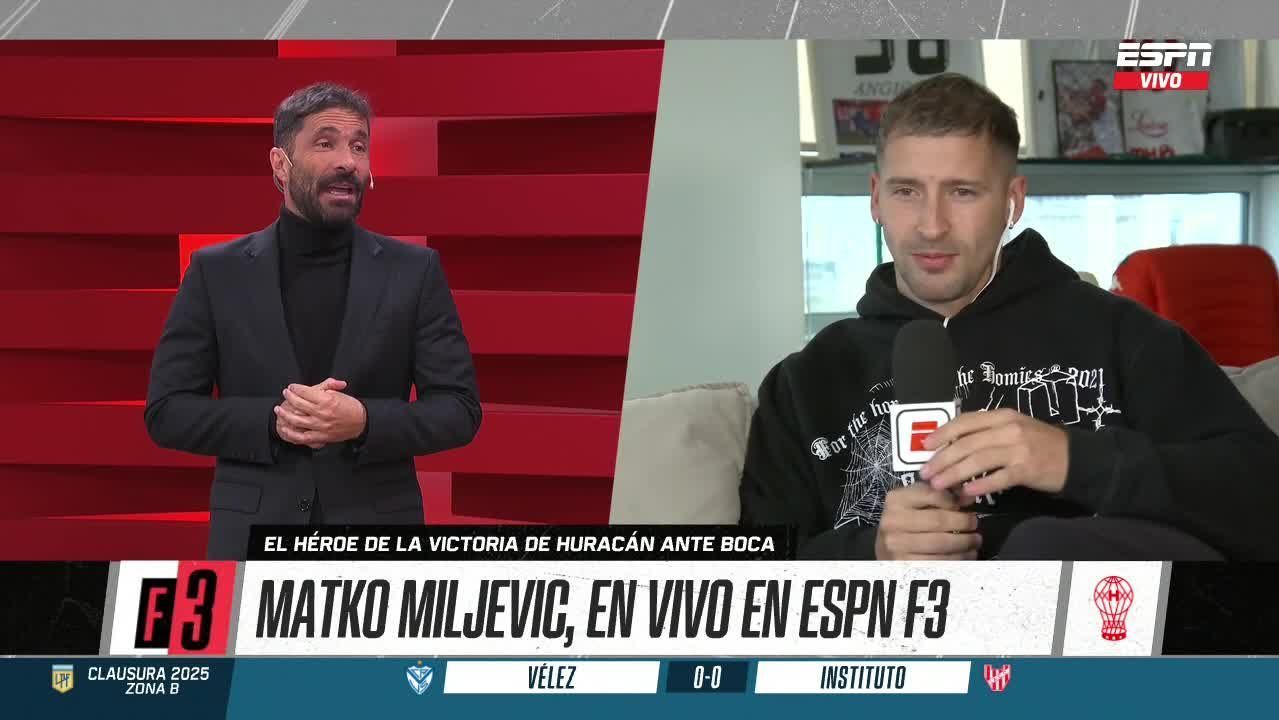 Miljevic habló con ESPN F3: el gol clave de Huracán a Boca, los sondeos ...