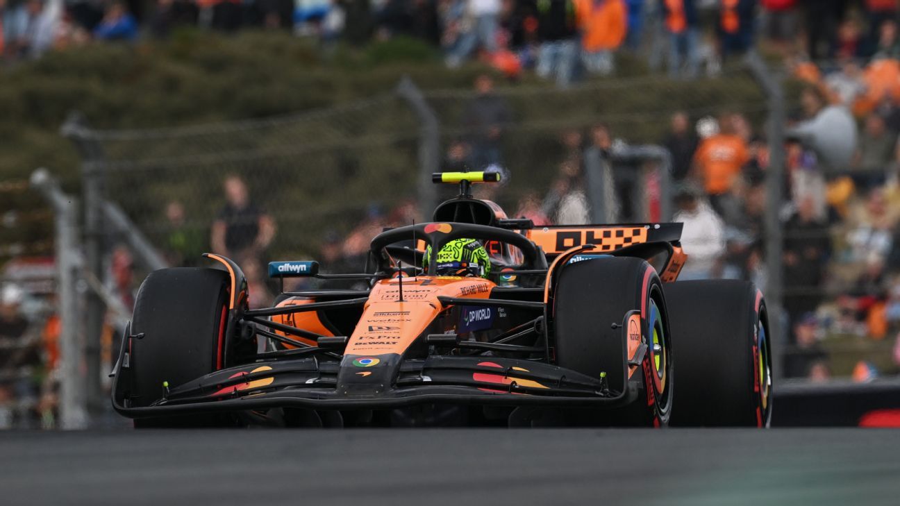 Lando Norris se quedó con todo en el primer día del GP de Países Bajos - ESPN