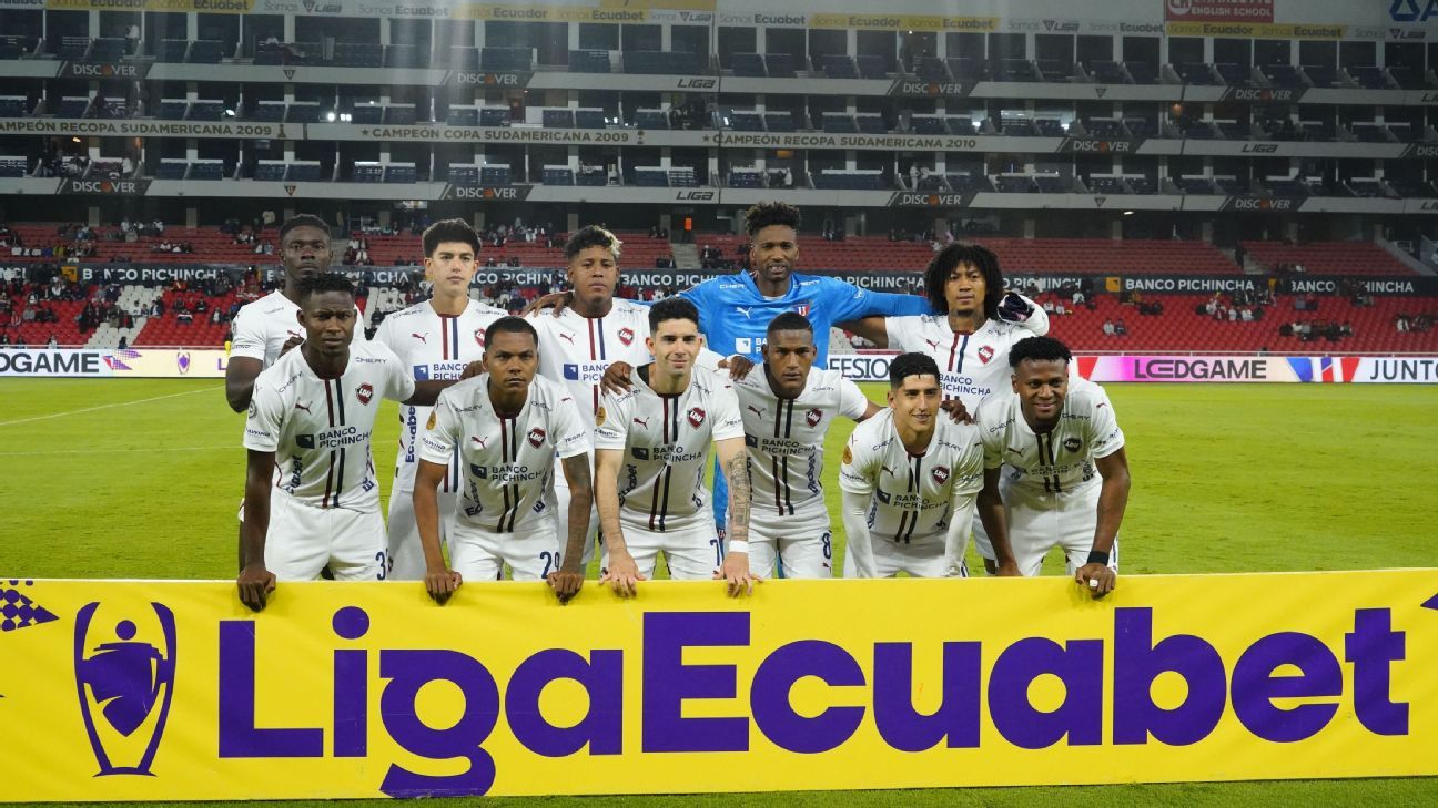 La formación de Liga de Quito frente a Independiente del Valle - ESPN
