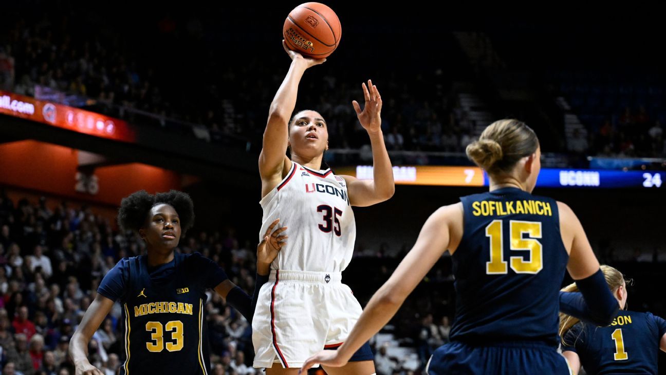 Azzi Fudd, UConn win shootout with Syla Swords, Michigan - ESPN