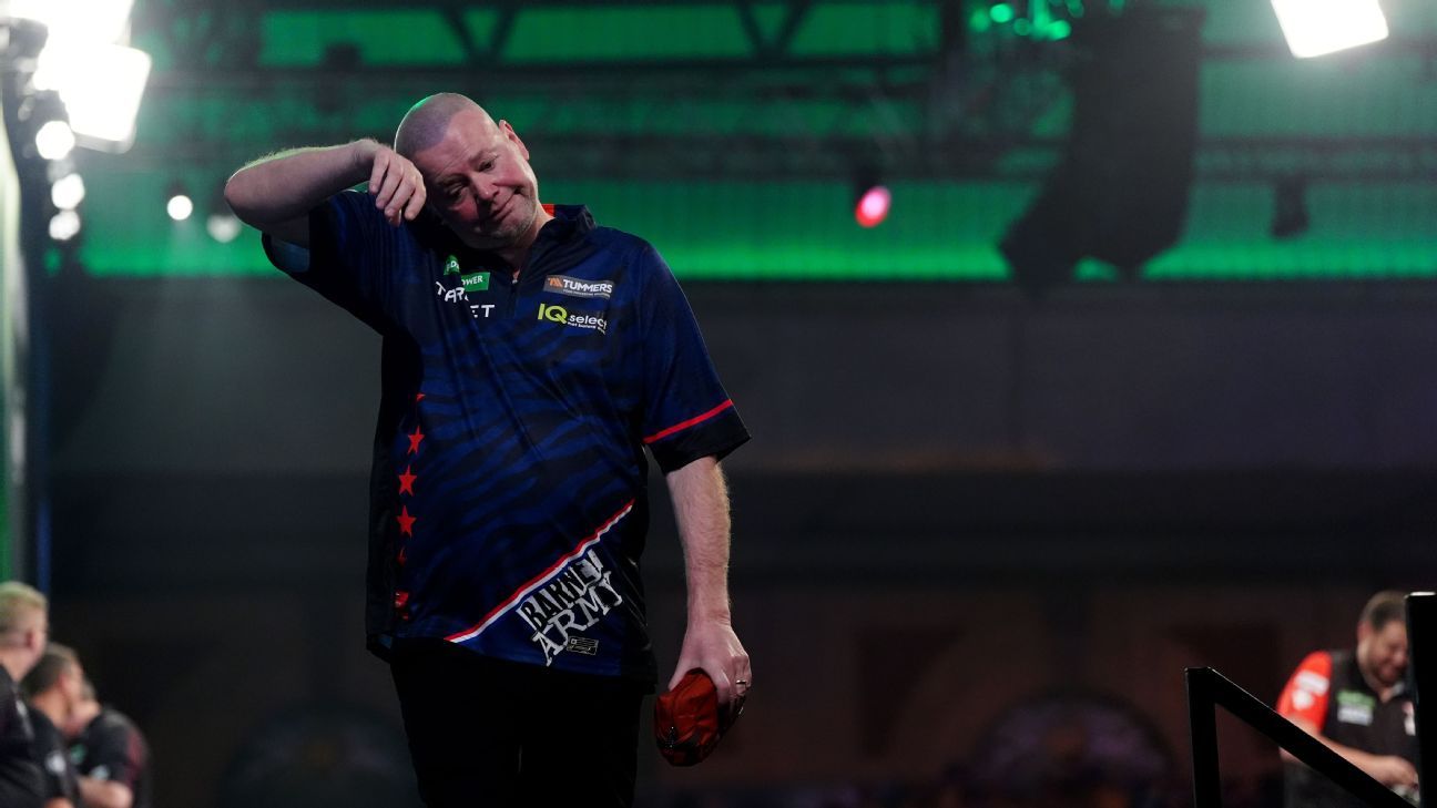 World Darts Championship: Raymond van Barneveld crashes out in first ...