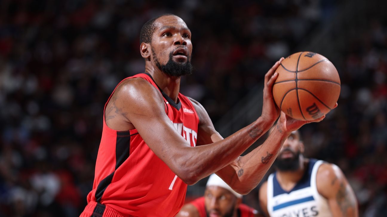 Em noite de cinema de Kevin Durant, Rockets têm virada imponente sobre ...