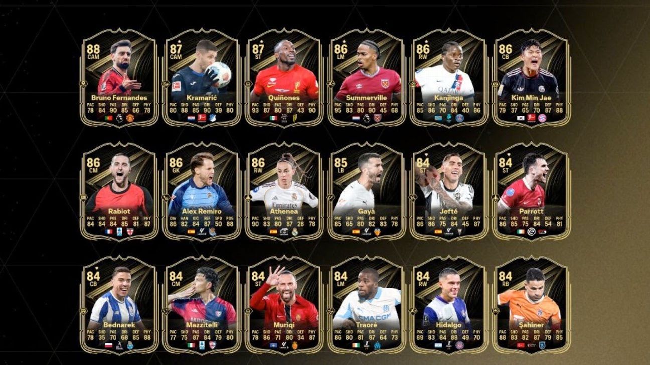 Bruno Fernandes leads Team of the Week 19 in EA FC 26 - ESPN