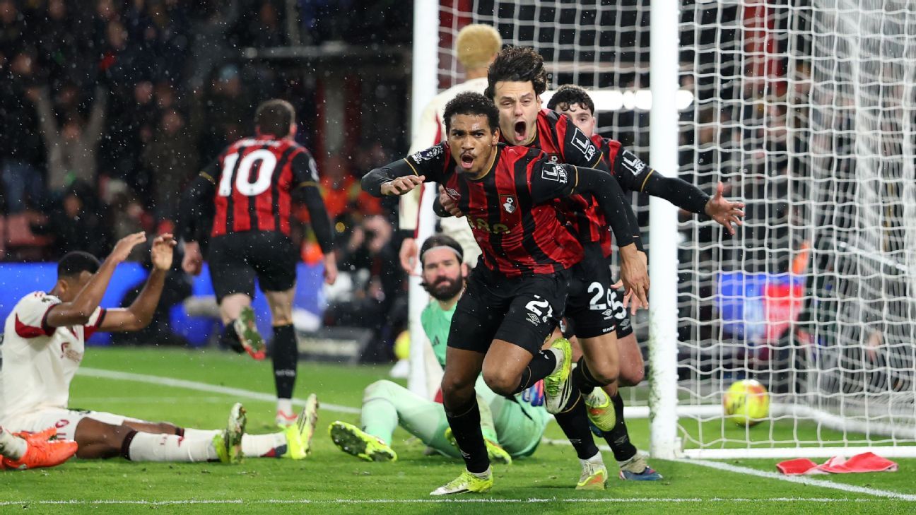 Gol en el 95 y fiesta total: Bournemouth venció a Liverpool - ESPN