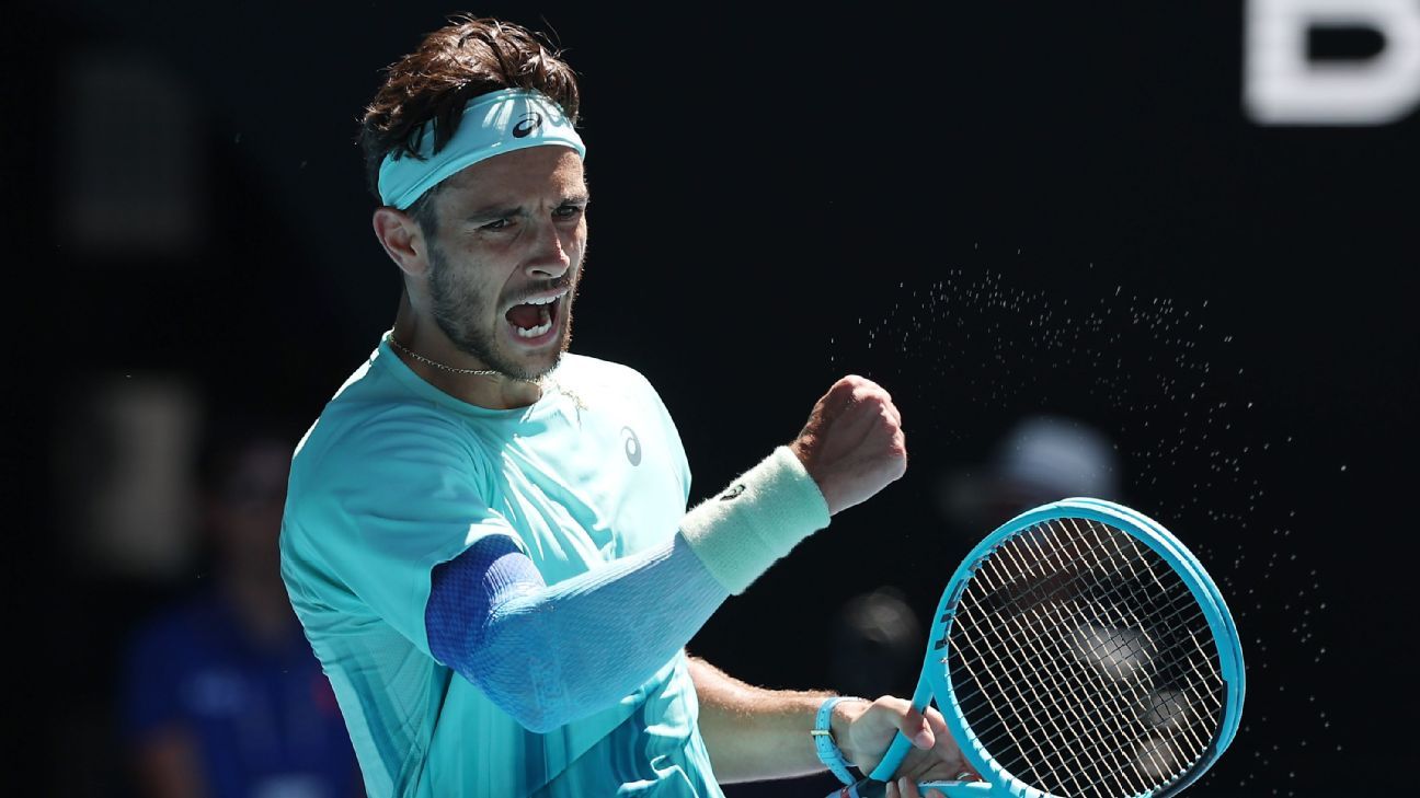 Musetti apabulló a Fritz en el Australian Open 2026 y logró una ...