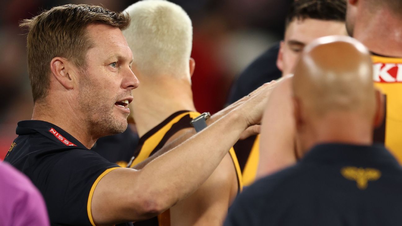 'False sense of security': Hawthorn coach warns players - ESPN
