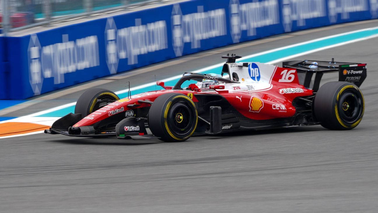 Charles Leclerc perdió dos posiciones en Miami, por sanción - ESPN