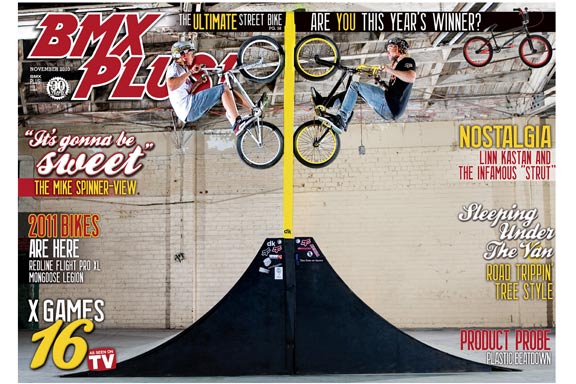 The latest issue of BMX Plus! and Ride BMX Magazines.