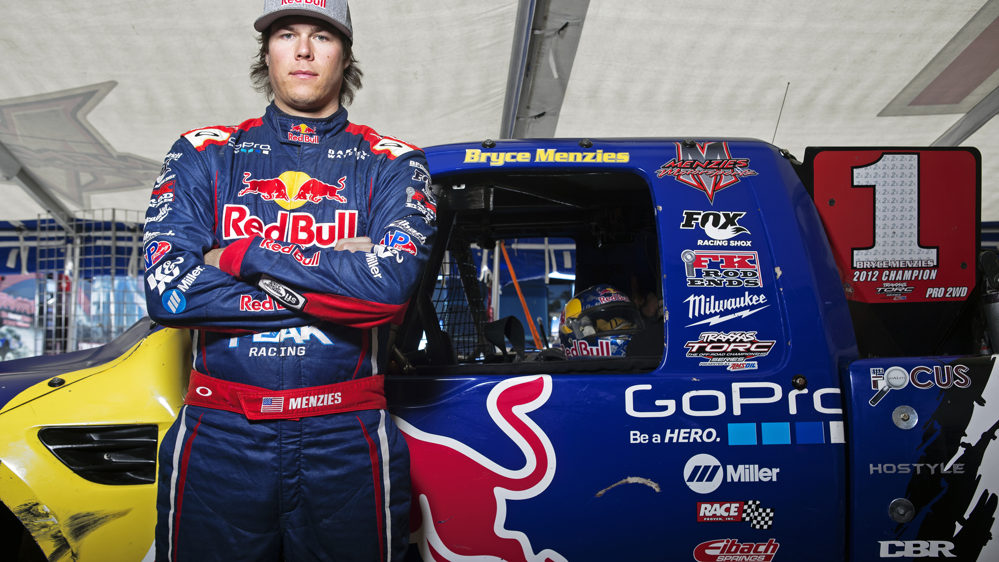 Bryce Menzies kicks up the dirt in off-road, rallycross racing